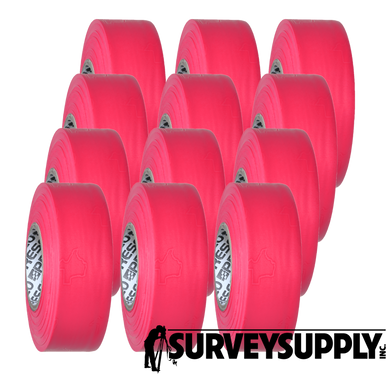 Durable Neon Pink Flagging Tape in Bulk - Glo Pink