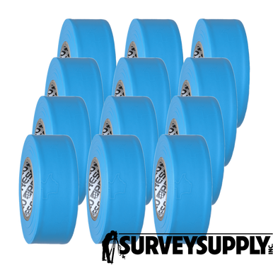 Glo Blue Flagging Tape in Bulk | Neon Blue Tape