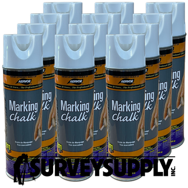 Aervoe Inverted Marking Chalk Case - WHITE (12 cans per case)