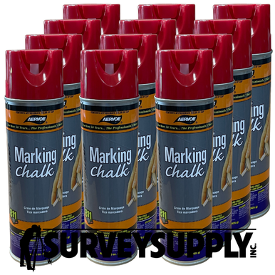 Aervoe Inverted Marking Chalk Case - RED (12 cans per case)