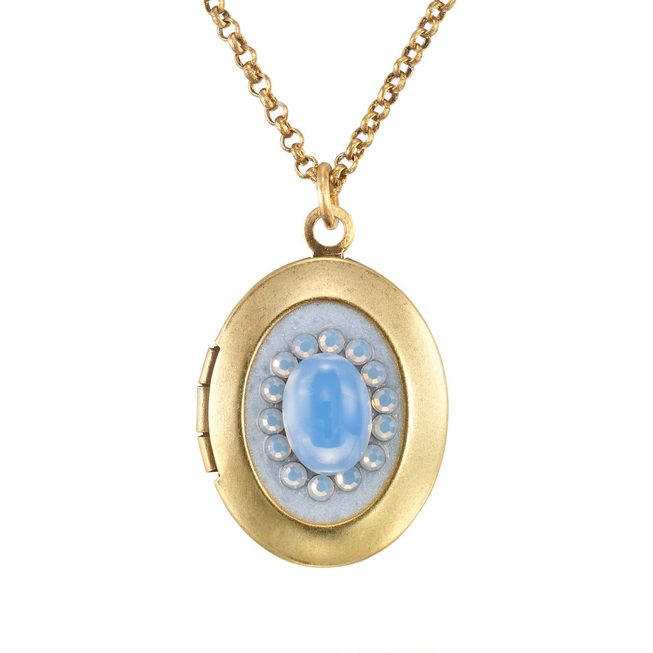 Light Blue Crystal Locket Necklace - MFA Boston Shop | Gifts from the ...
