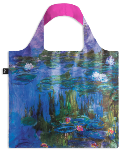 Monet Water Lilies with Pink Packable Tote Bag - MFA Boston Shop ...