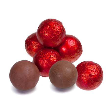 3" x 3" Red Candy Foil Wrappers