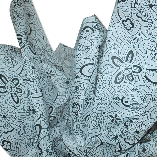 Floral Sketch RC1140 Patterned Tissue Paper - 240 Sheets