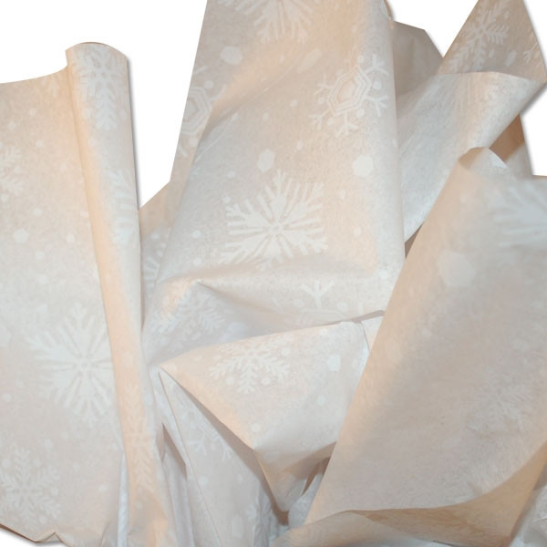 Christmas Snowflake White Patterned Tissue Paper