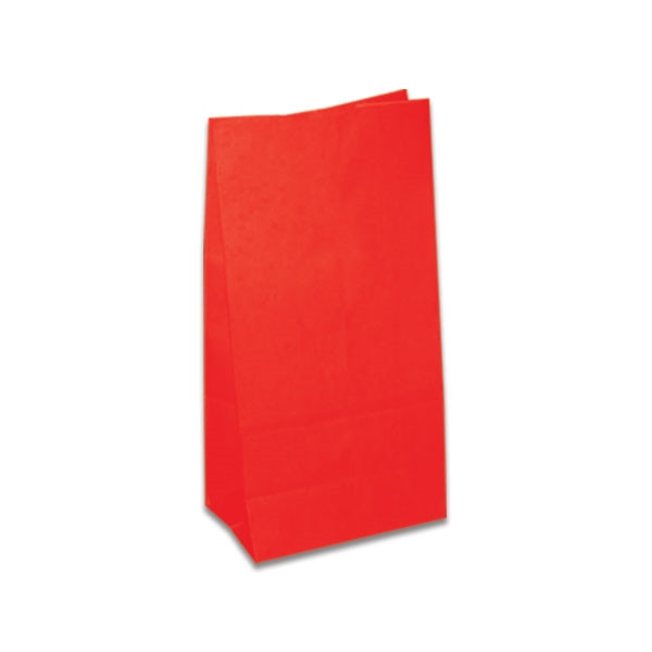 8 lb. SOS Paper Grocery Bags - Red