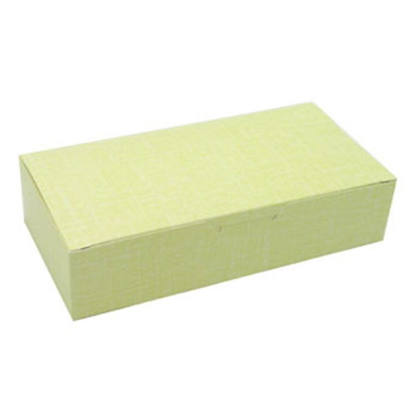 Candy & Fudge Boxes - 2 lb. Fudge Boxes - Yellow Linen 1 piece Fudge Boxes