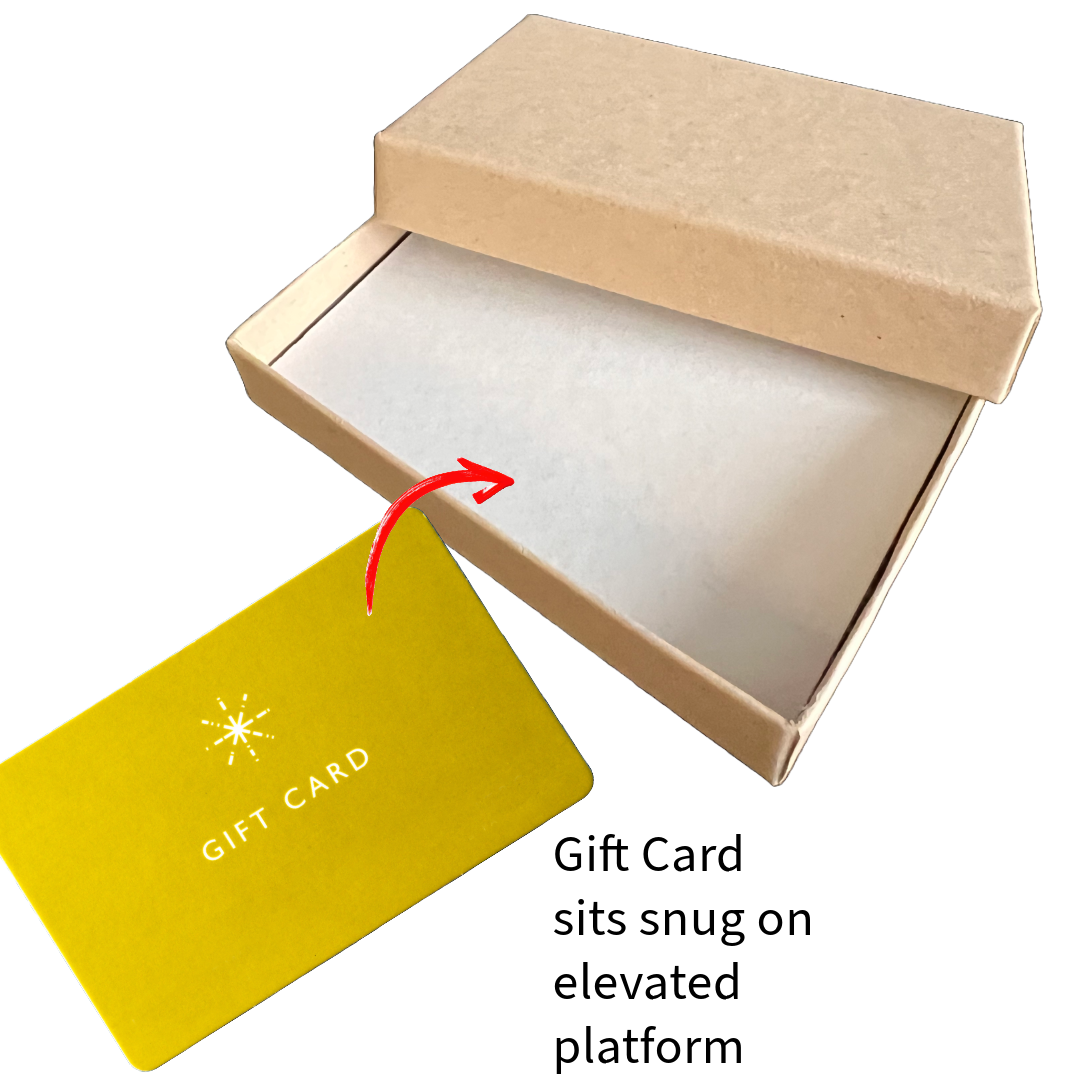 2 piece rigid kraft gift card boxes with inserts