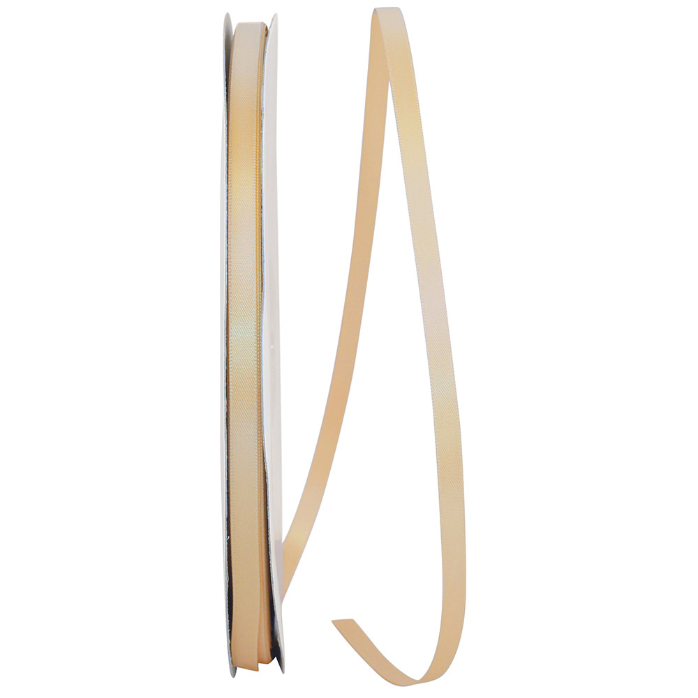 1/4" width Double Face Satin Ribbon - Tan