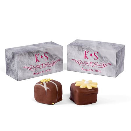 Mini Favor Boxes - grey Marble Boxes