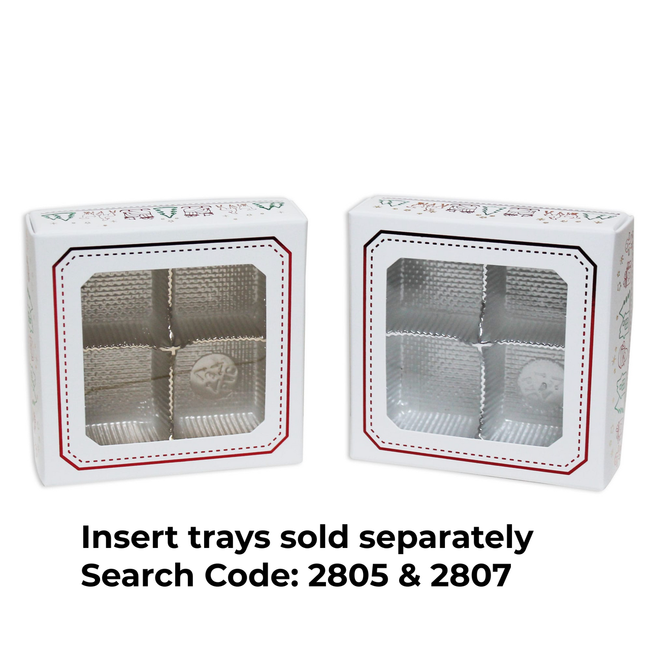 Chocolate Box Covers-3 oz.-with windows
