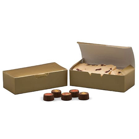 1 lb. 1 layer Gold Candy Boxes