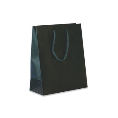 100 Bags - Matte Laminated Euro Paper Bags - Hunter Green 8" x 4" x 10"
