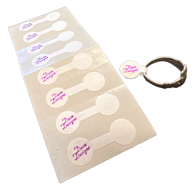 Custom printed Jewelry Tyvek barbell labels