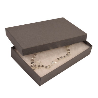 Gray Jewelry Boxes 5-7/16" x 3-1/2" x 1" - 100 Boxes/Pack