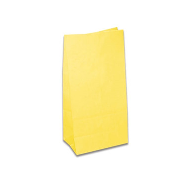 6 lb. SOS Paper Grocery Bags - Sunbrite Yellow