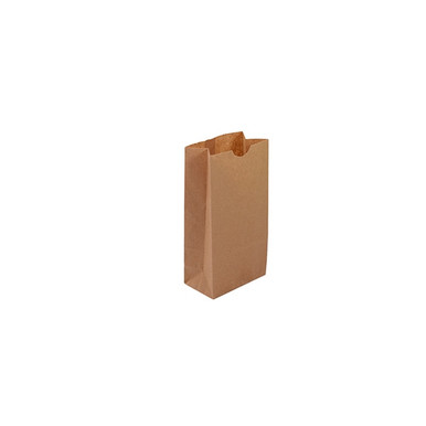 1 lb. SOS Paper Bags in Recycled Kraft - flat bottom bags with no handles