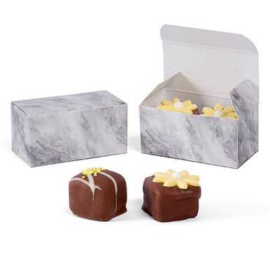 Mini Favor Boxes - grey Marble Boxes