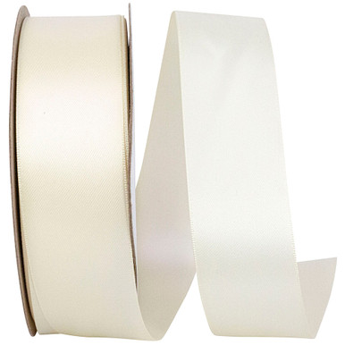 Ivory Double Face Satin 1-1/2" x 100 Yards/Roll