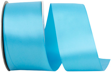 50 Yards - 2-1/2" Turquoise Blue Double Face Satin Ribbon