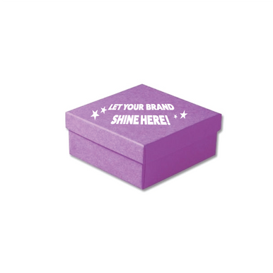 Custom Printed purple - Jewelry Boxes - 3-1/2" x 3-1/2" x 1-1/2"
