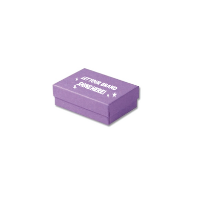 3" x 2-1/8" x 1" Custom Printed purple Jewelry Boxes