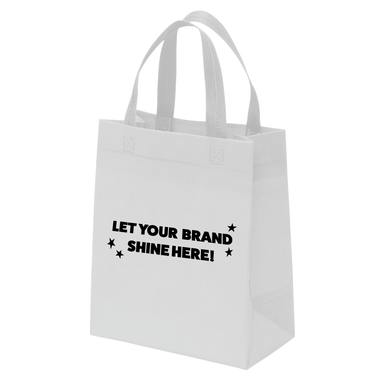 Branded White Reusable 9" x 5" x 10" Reusable Bags
