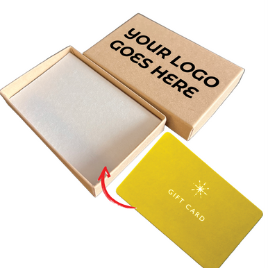 Custom Printed Aqua Gift Card Boxes
