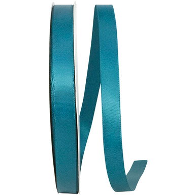 Single Face Satin Ribbon - Teal. 5/8" x 100 yards