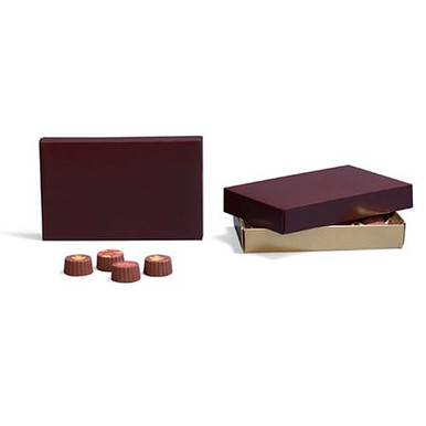 1/2 lb. Chocolate Box Covers-1 Layer-Brown