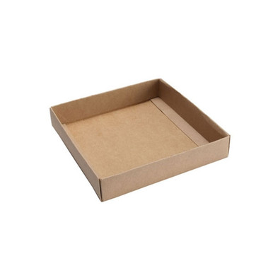 Chocolate Box Bases - 8 oz. Kraft Square 1 Layer