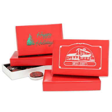 1/2 lb. Rigid Set Up Boxes-Cover & Base Sets-Red
