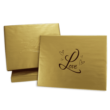 2 lb. Rigid Set Up Boxes-Cover & Base Sets-Gold 48 Sets