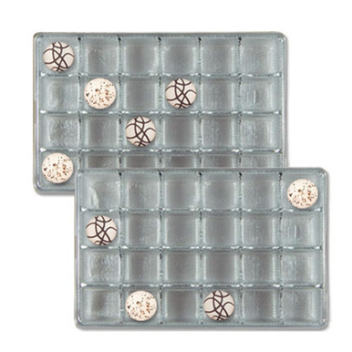 1 lb. Silver Plastic Tray 24 cavities