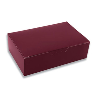 Candy & Fudge Boxes - 1-1/2 lb. Burgundy Fudge Boxes