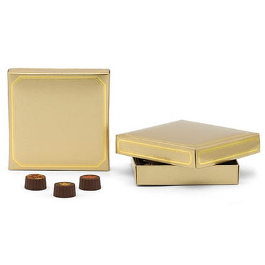 Chocolate Box Covers-8 oz.- Silver with Silver Trim
