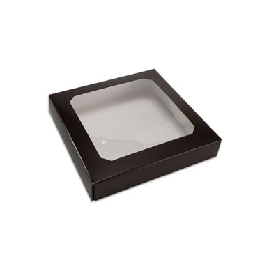 Chocolate Box Covers-8 oz.- Brown with Window