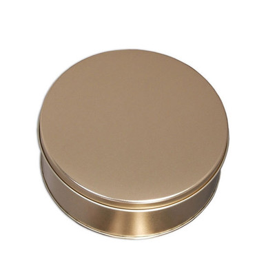 Round Cookie Tins - 8-1/8 Dia. x 3 High - Gold - 15 Tins/Pack