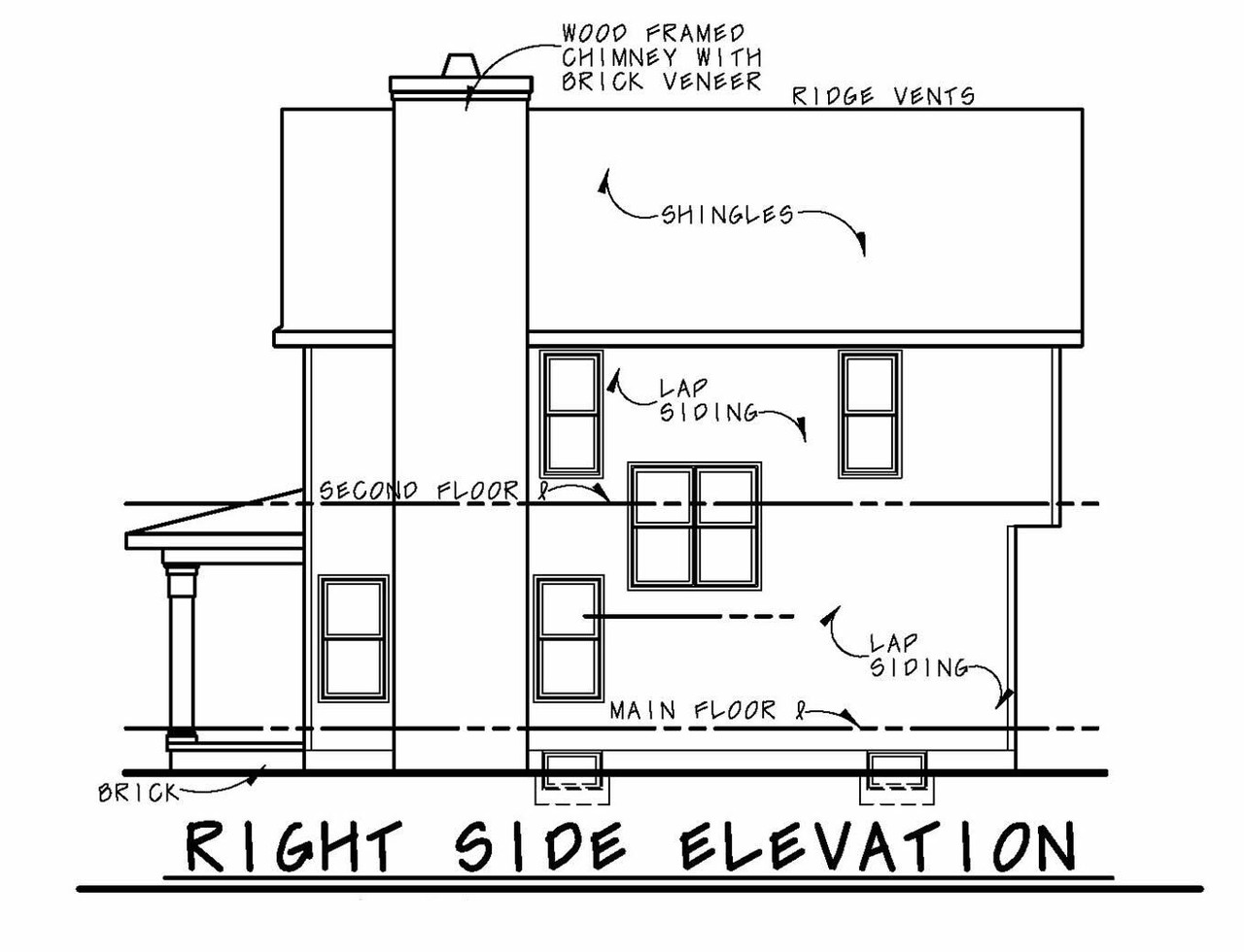 Pemlico Traditional House Plan 4-Bed | House Plan Company