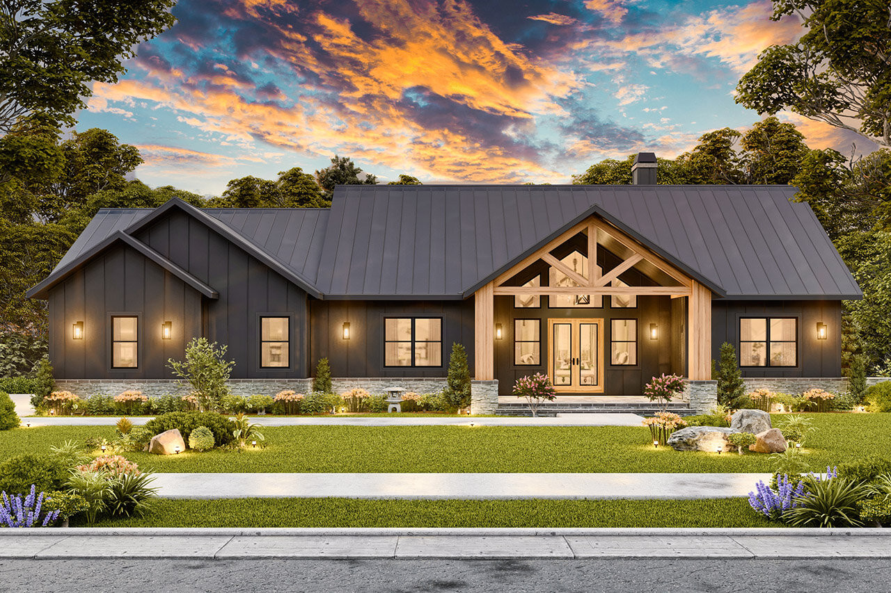 Sunset Ridge #90068 | The House Plan Company