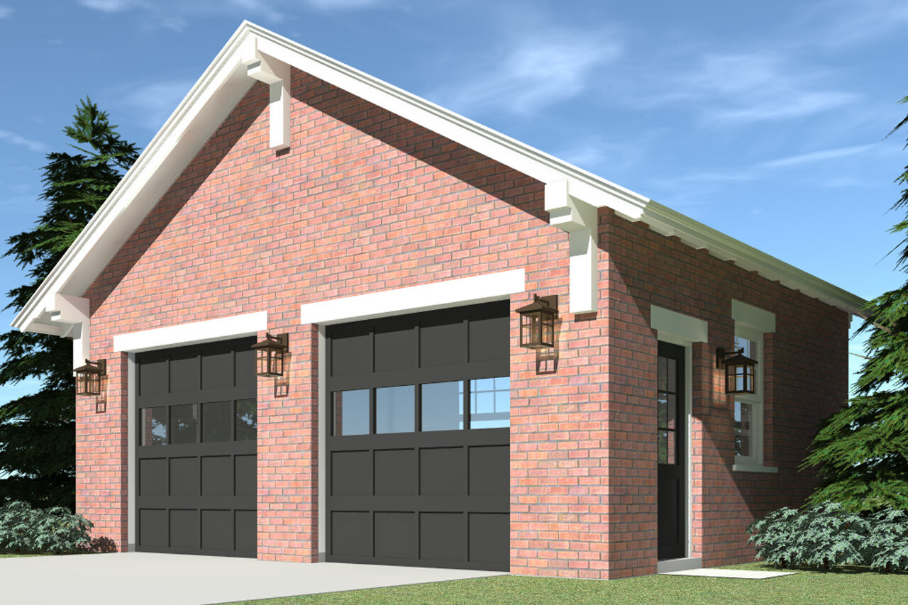 2 Car Garage With Brick Brick Built Vs. Prefabricated Garages: How Do