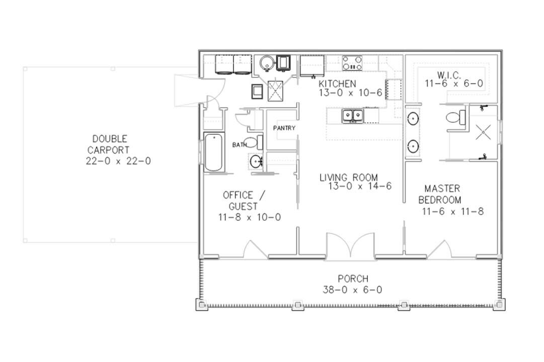 Couple's Cabin #82024 | The House Plan Company