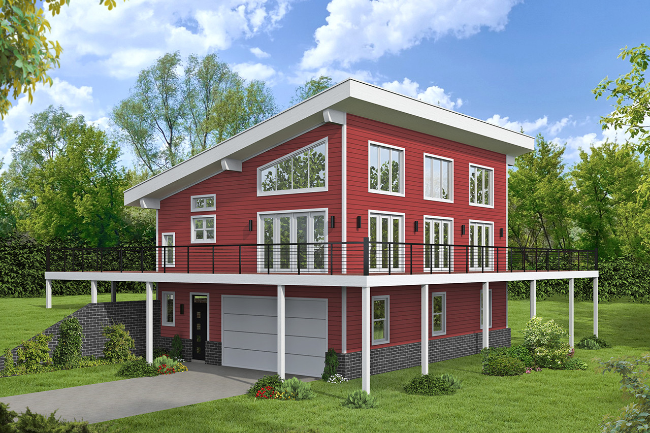 Sloped Lot House Plans - Sloped Lot House Designs - Sloped Lot Home Plans