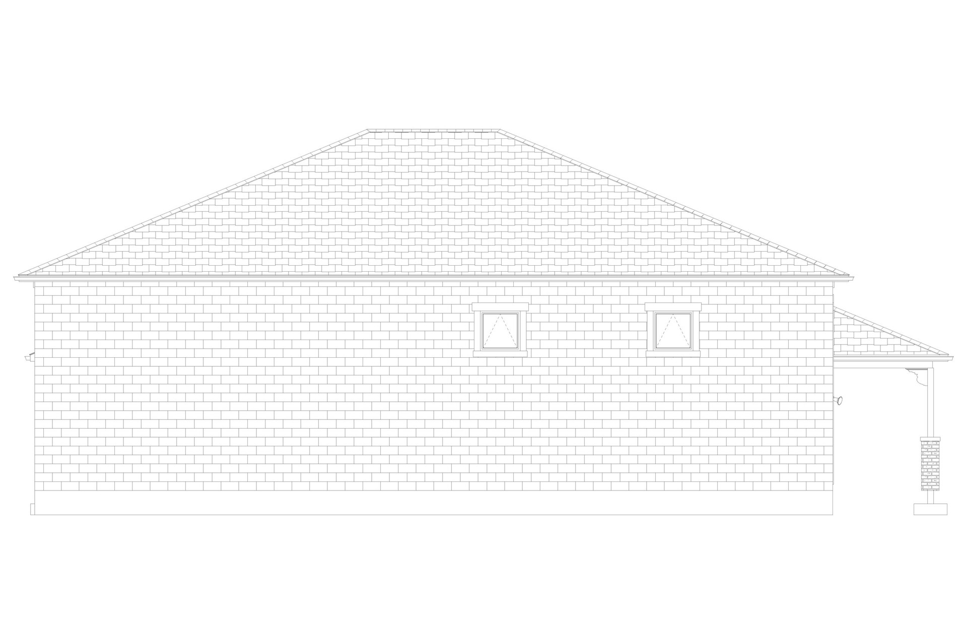Caudel Garage #93099 | The House Plan Company
