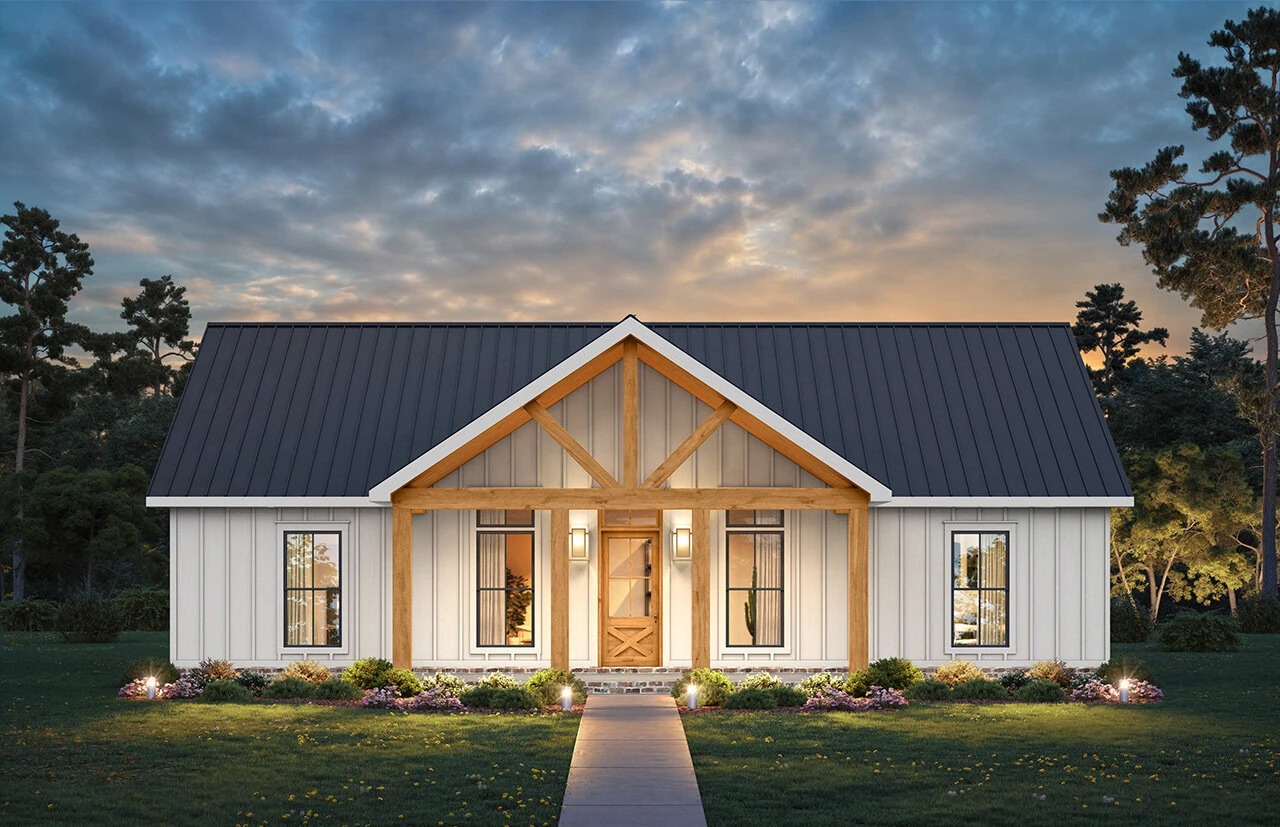 Red Oak Farmhouse Plan | The House Plan Company