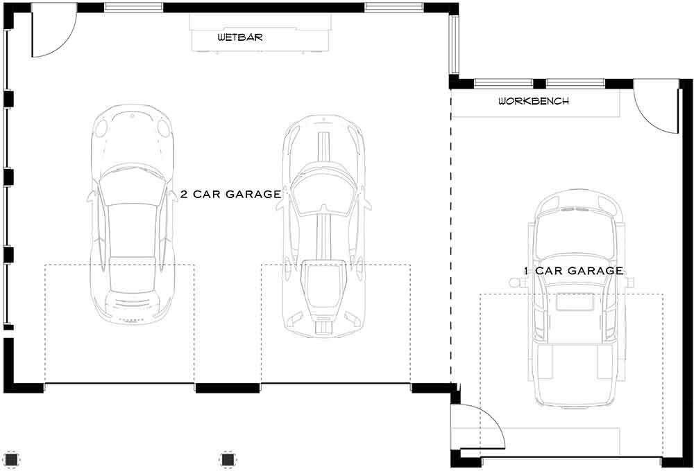 Torque Barn Garage Plan - 3 Bay Modern | The House Plan Company