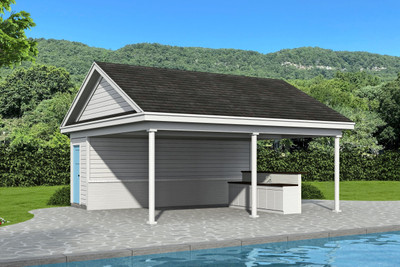 Glades Poolhouse #81904 | The House Plan Company