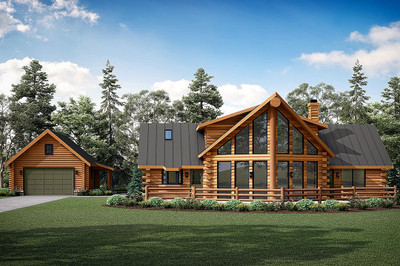 Raised Ranch Log Homes