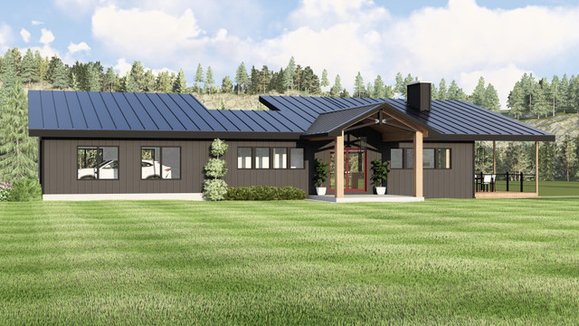 Modern Contemporary House Plan with Basement | House Plan Co