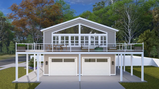Gray Barndo Garage with Apartment - The House Plan Company